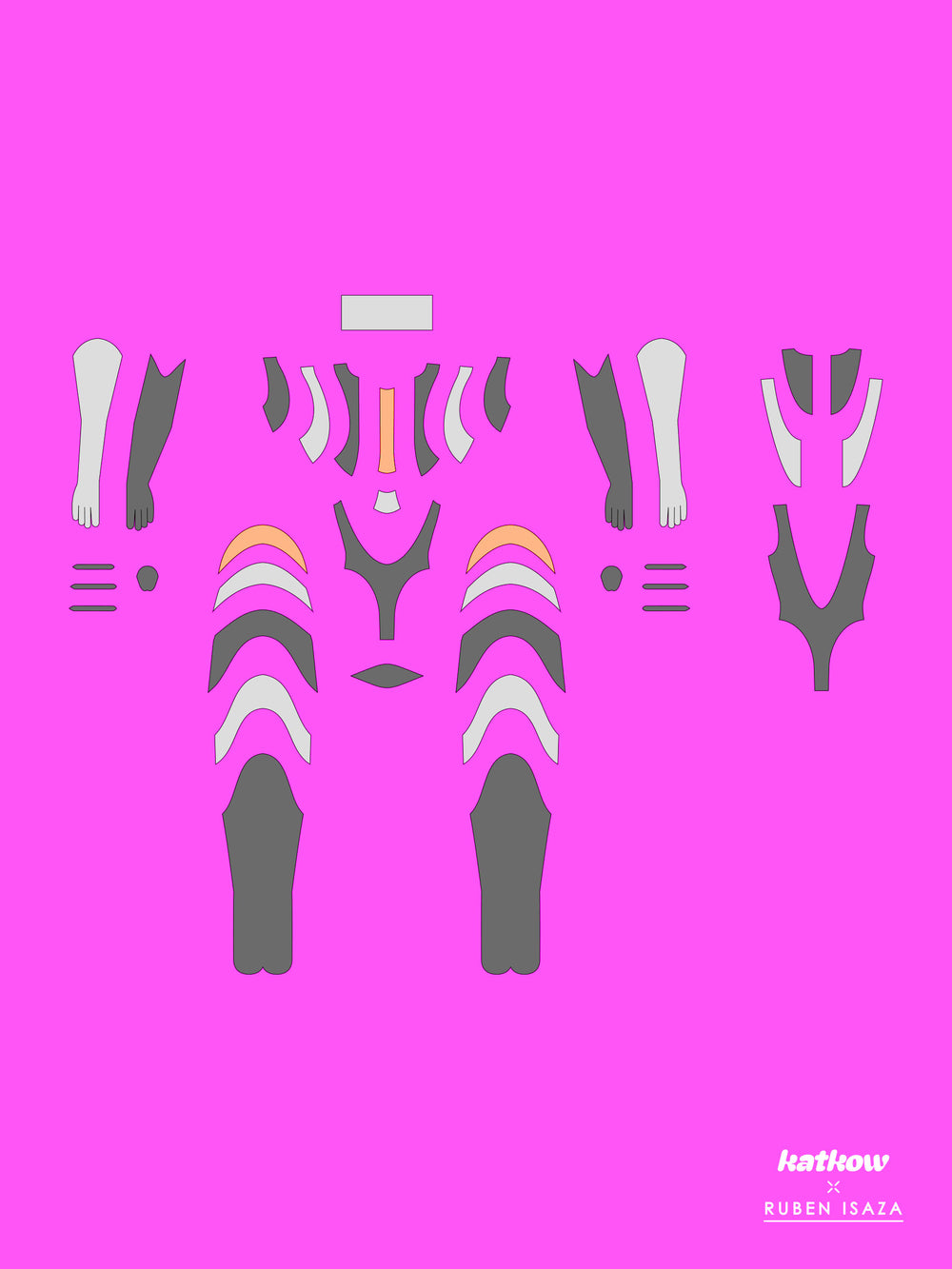 Silver Striped Full-Body Catsuit Sewing Pattern by Ruben Isaza – Katkow