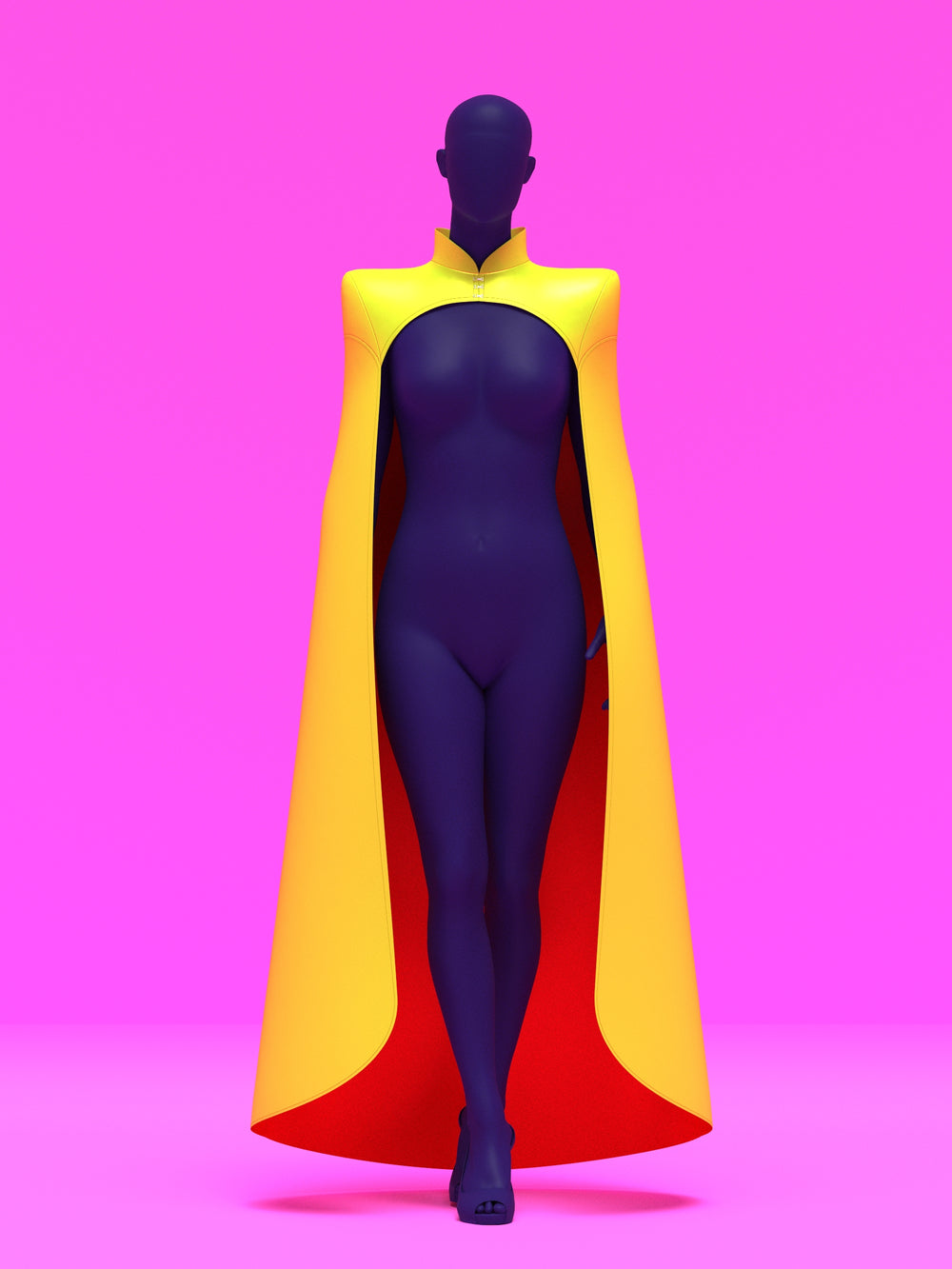 Pointed Shoulder Cape Sewing Pattern (XS-4X) For Drag Queens – Katkow