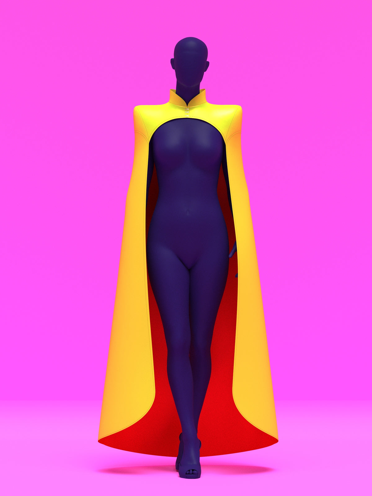 Pointed Shoulder Cape Sewing Pattern (XS-4X) For Drag Queens – Katkow