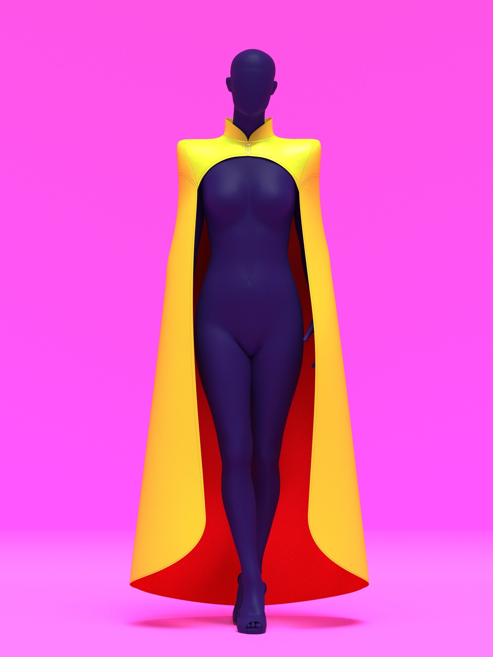 Pointed Shoulder Cape Sewing Pattern (XS-4X) For Drag Queens – Katkow