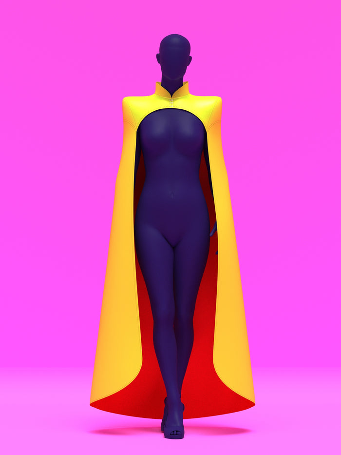 Pointed Shoulder Cape Sewing Pattern (XS-4X) For Drag Queens – Katkow