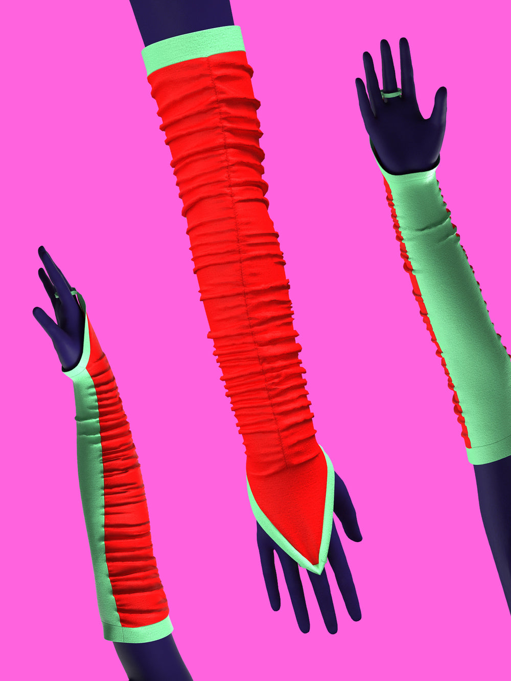 Ruched Opera Finger Loop Gloves Sewing Pattern (S-XXL) For Drag Queens ...