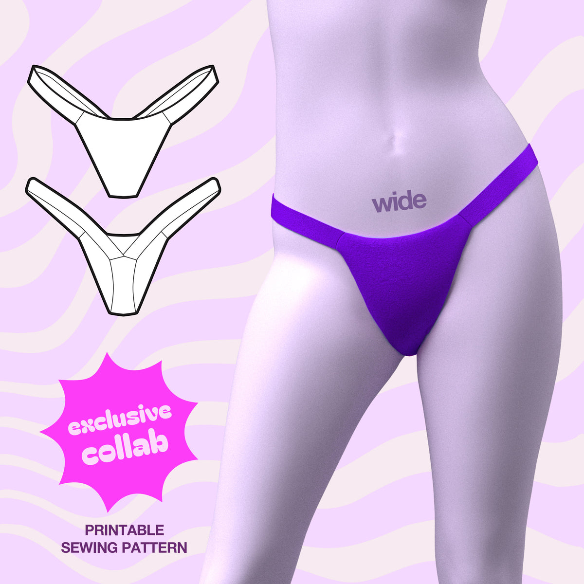 Joy Wide Tucking Gaff Sewing Pattern PDF For Drag Queens, Trans Women – Katkow