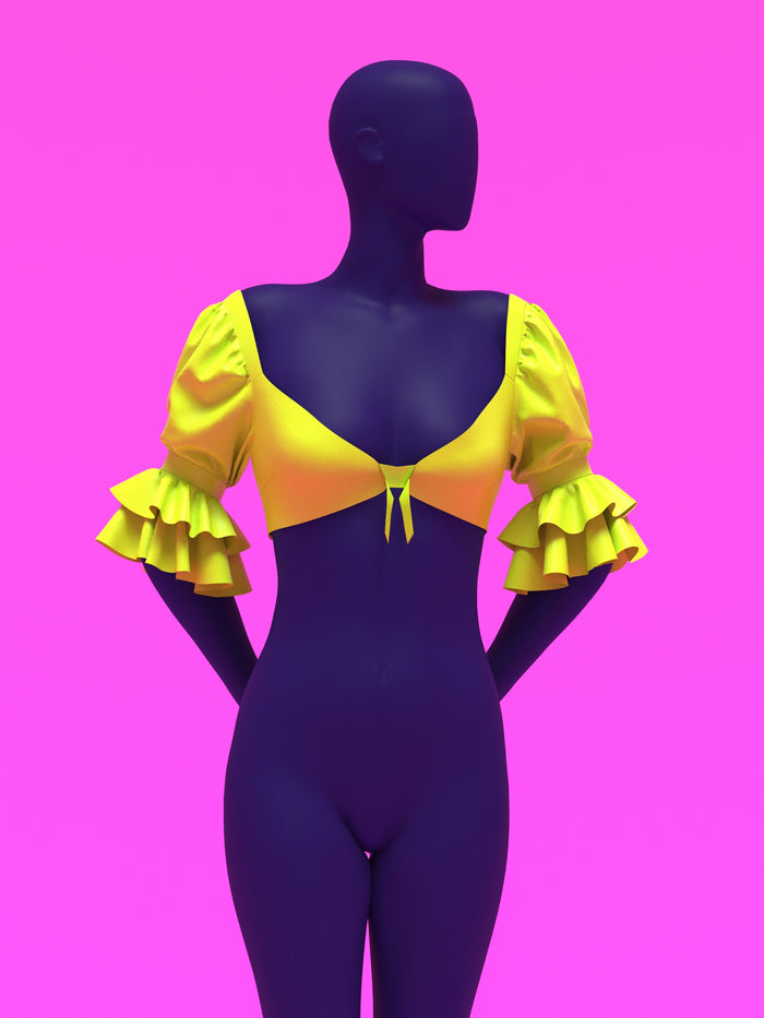 Ruffle Sleeve Crop Top Sewing Pattern For Drag Queens – Katkow