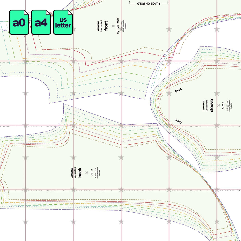 Lola Bell Sleeve Leotard Sewing Pattern (Sizes XS-4X) – Katkow