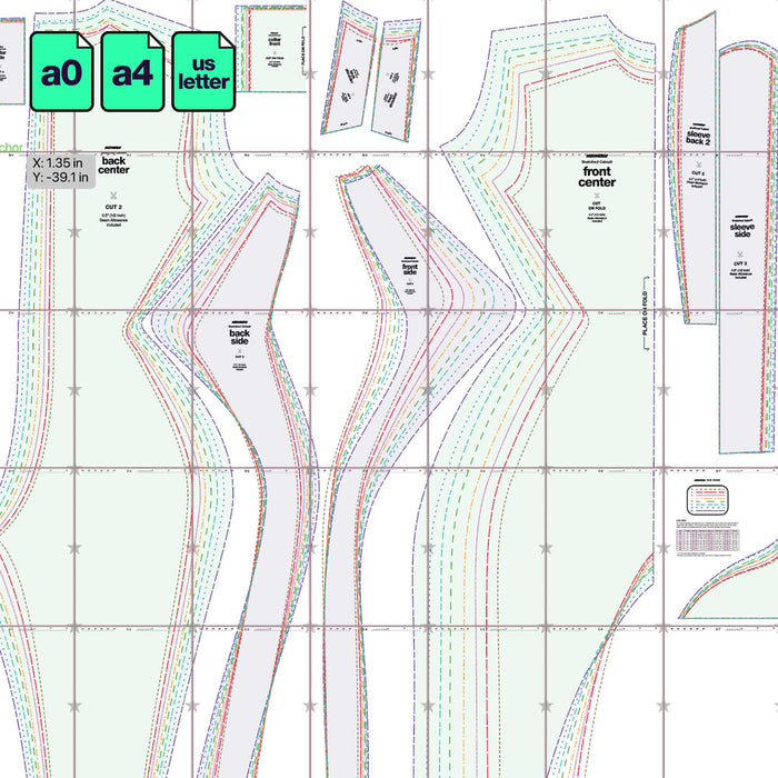 Snatched Catsuit Bodysuit Sewing Pattern (Sizes XS-4X) – Katkow