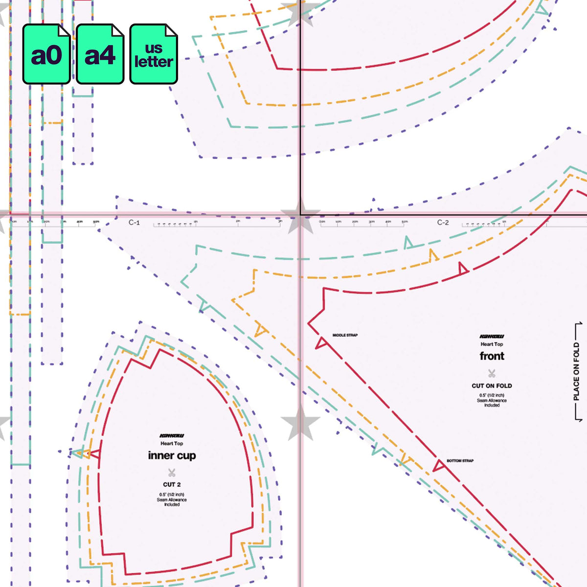 Heart Chain Top Sewing Pattern (Sizes XS-4X) – Katkow