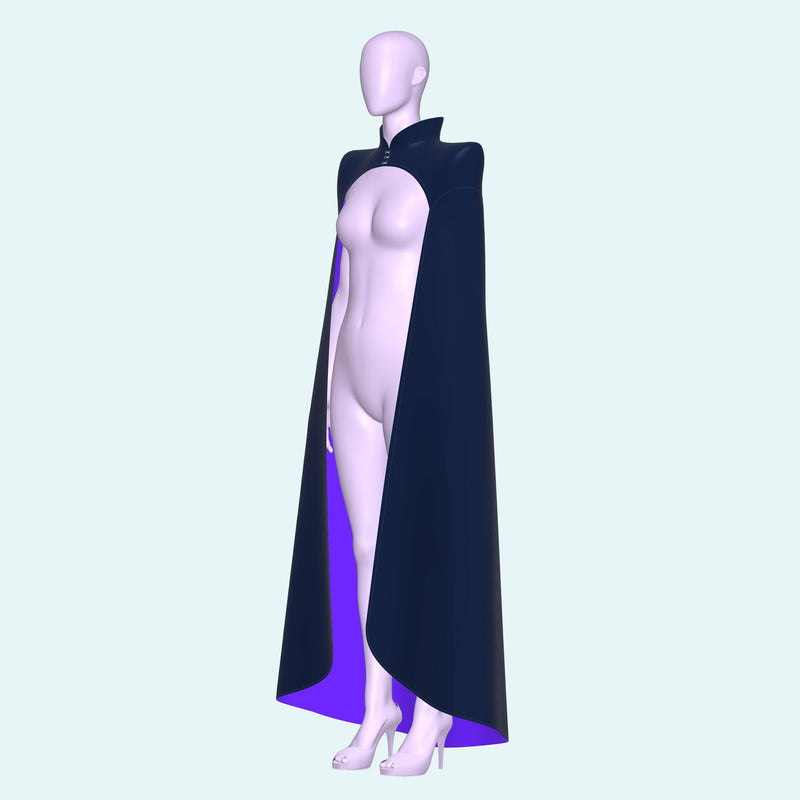 Pointed Shoulder Cape Sewing Pattern (XS-4X) For Drag Queens – Katkow