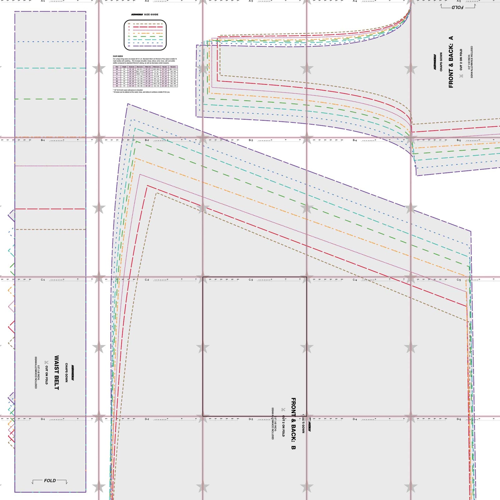 Chaps Gown Sewing Pattern (Sizes XS-4X) PDF – Katkow