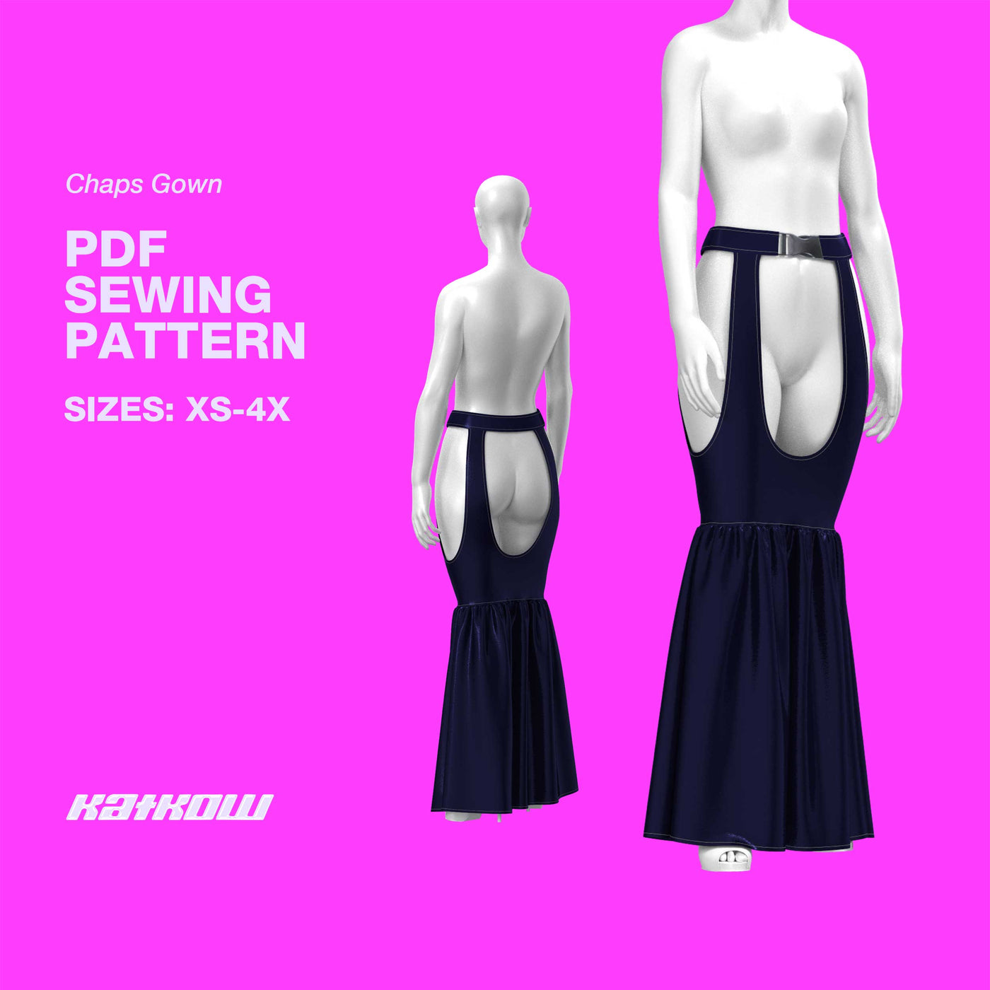 Chaps Gown Sewing Pattern (Sizes XS-4X) PDF – Katkow