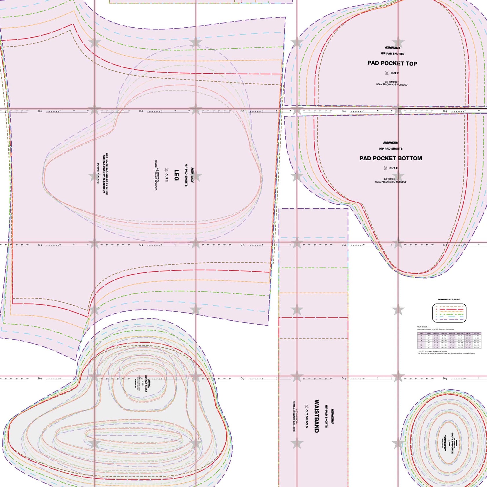 Hip Pads Undergarment Sewing Pattern (Sizes XS-2X) PDF – Katkow